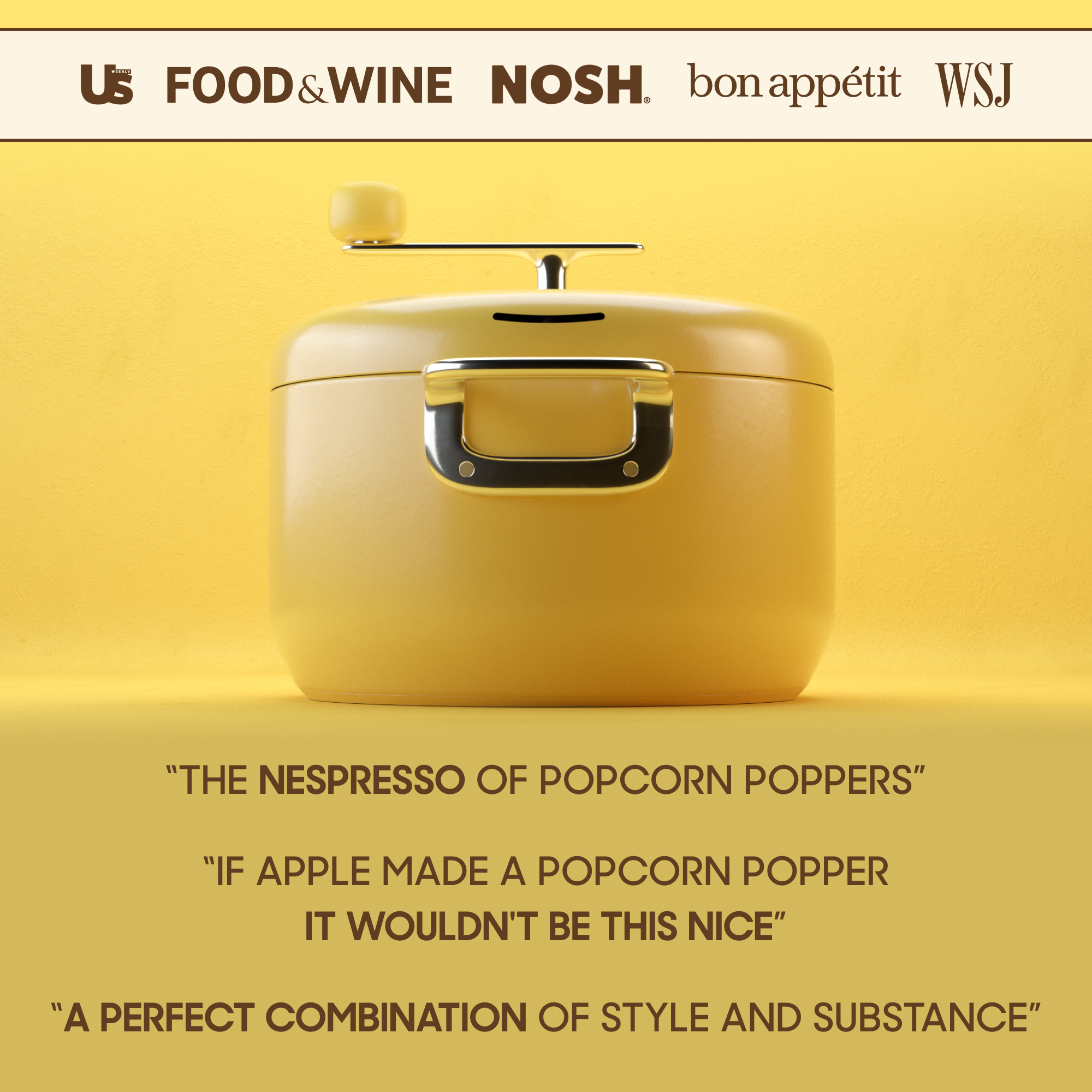 Modern Stovetop Popcorn Popper - Popsmith